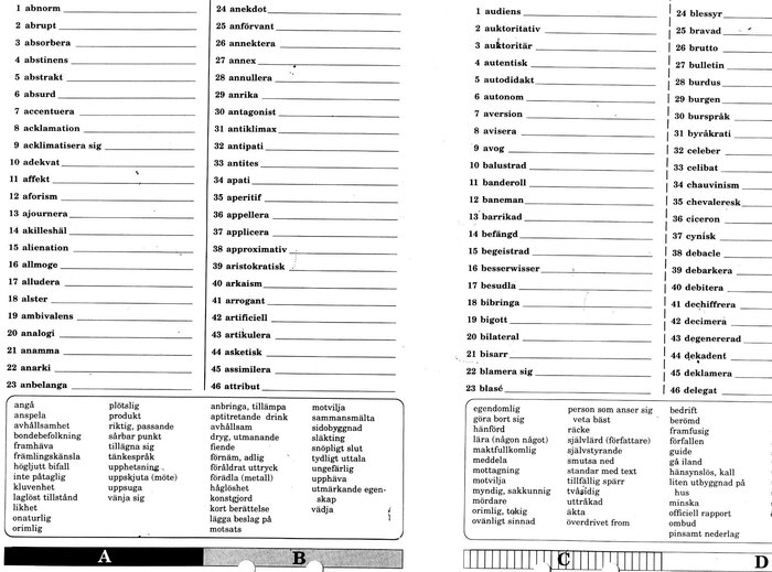 SVENSKA FÖR NYBÖRJARE